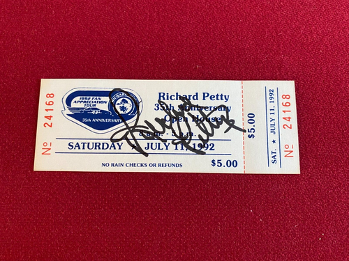 1992, Richard Petty, "Autographed" (Beckett) "Un-Used", "Open House ...
