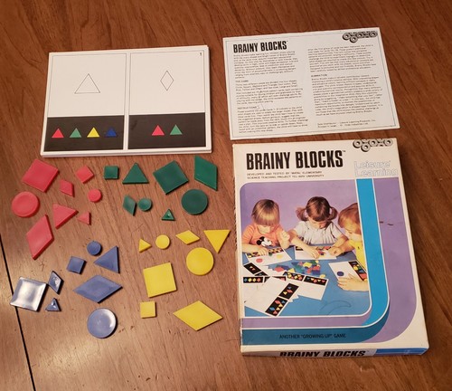 l Vintage Brainy Blocks Game Complete All Pieces Leisure Learning Greenwich, CT | eBay