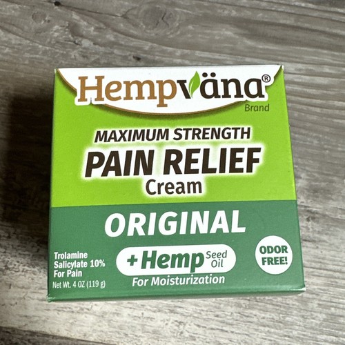 Hempvana Original Maximum Strength Pain Relief Cream Odor Free 4 oz ...