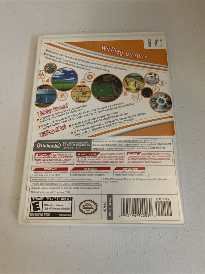 Wii Play with Remote (Wii, 2007) 45496900069| eBay