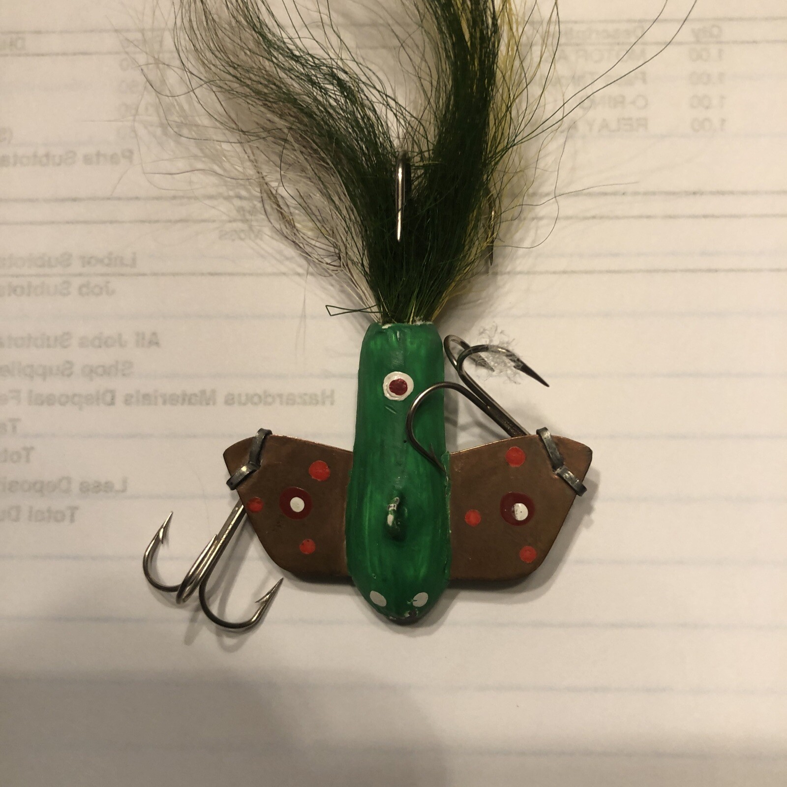VINTAGE RARE ROMIE’S COHO TROUT WALLEYES NORTHERNS BAT WING JIG HAND ...