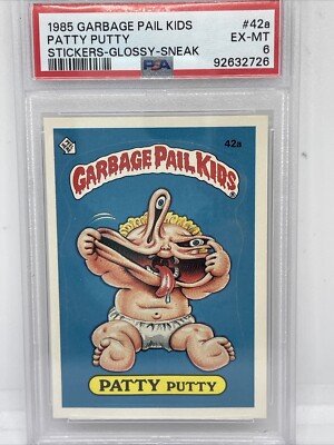 PATTY PUTTY 1985 GARBAGE PAIL KIDS STICKERS 42a GLOSSY/SNEAK AWARD PSA ...