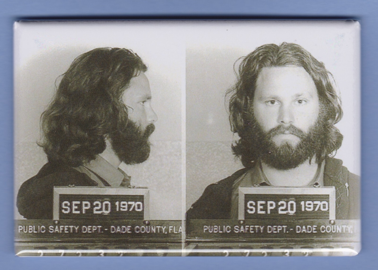 JIM MORRISON MUGSHOT *2X3 FRIDGE MAGNET* ROCK N ROLL MUSIC GROUP BAND ...
