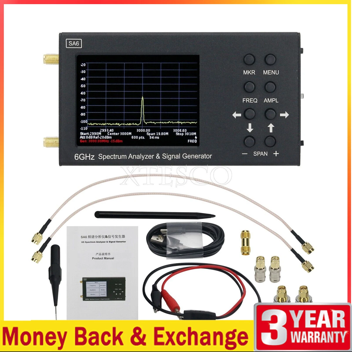 New 6GHz SA6 Portable RF Spectrum Analyzer Spectrum, 49% OFF