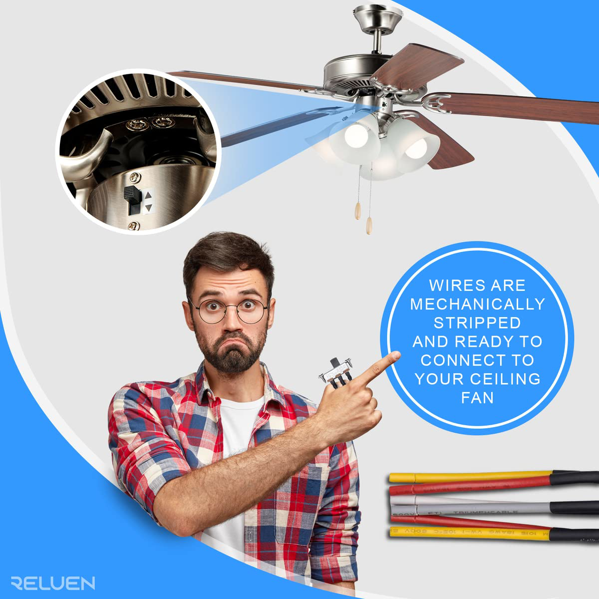 Ceiling Fan Mount Directional Toggle Switch - Fan Switch Reverse ...