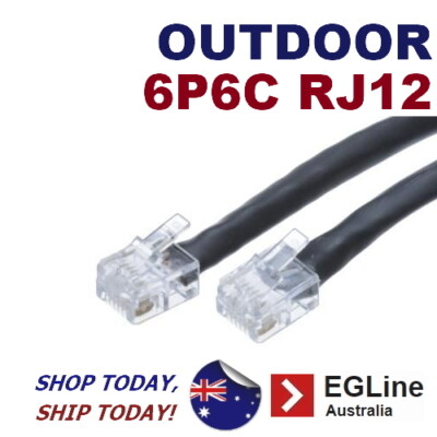 6P6C RJ12 OUTDOOR Telephone Extension Leads NBN Cable ADSL2 Cable UV ...