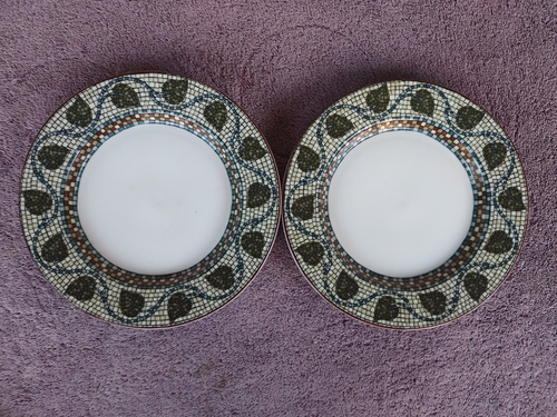 Dansk Mosaic Edera Green Leaves 9" Salad Plate Set of 2 | eBay
