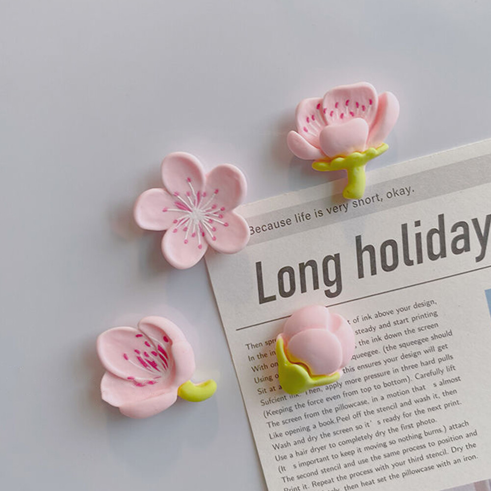 4pcs Resin Kitchen Home Decor DIY SelfFridge Magnet Cherry Blossom | eBay