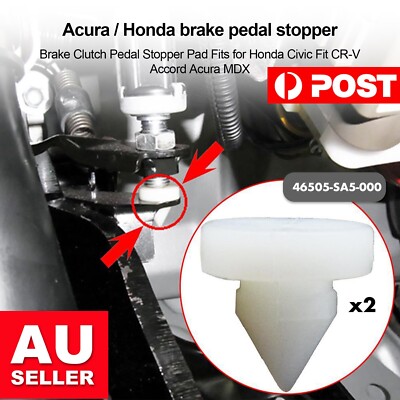 2PCS 46505-SA5-000 Brake Clutch Pedal Stopper Pad For-Honda Civic CR-V ...