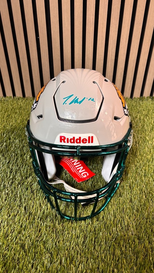 Jaguars Travis Hunter Authentic Signed Speed Flex Full Size Helmet BAS ...