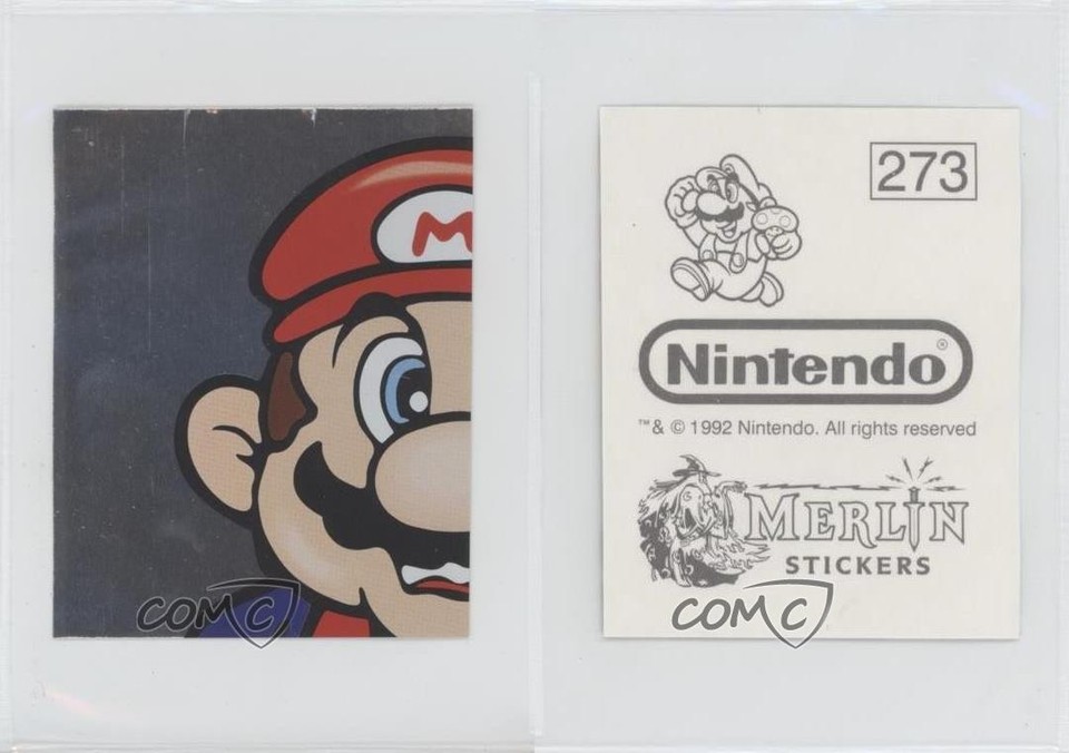 1992 Merlin Nintendo Album Stickers Mario (Head Upper Left) #273 0lk4 ...