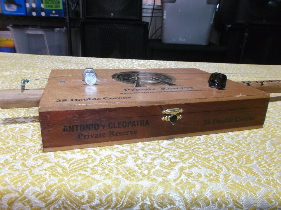 Folk Instrument Cigar Box Guitar One String Untested | eBay
