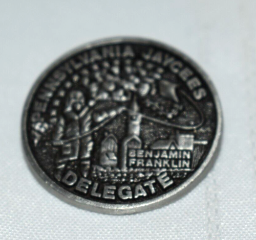 Pennsylvania Jaycees Benjamin Franklin with Kite Pewter Pin | eBay