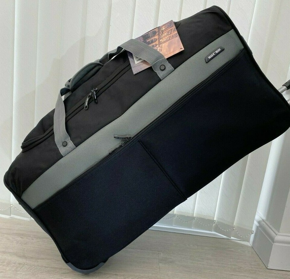 XXXL Extra Large Travel Luggage Wheeled Trolley Holdall Suitcase Duffel ...