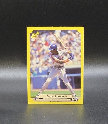 1987 Classic Yellow DARRYL STRAWBERRY Green Back Variation / Error Card ...