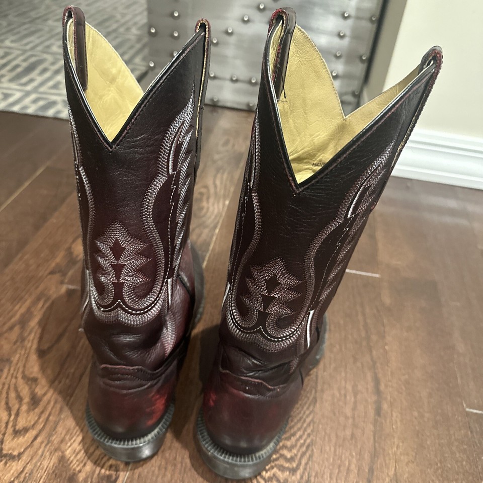 Men’s R Watson Black Cherry Western Boots, Size 10.5D | eBay