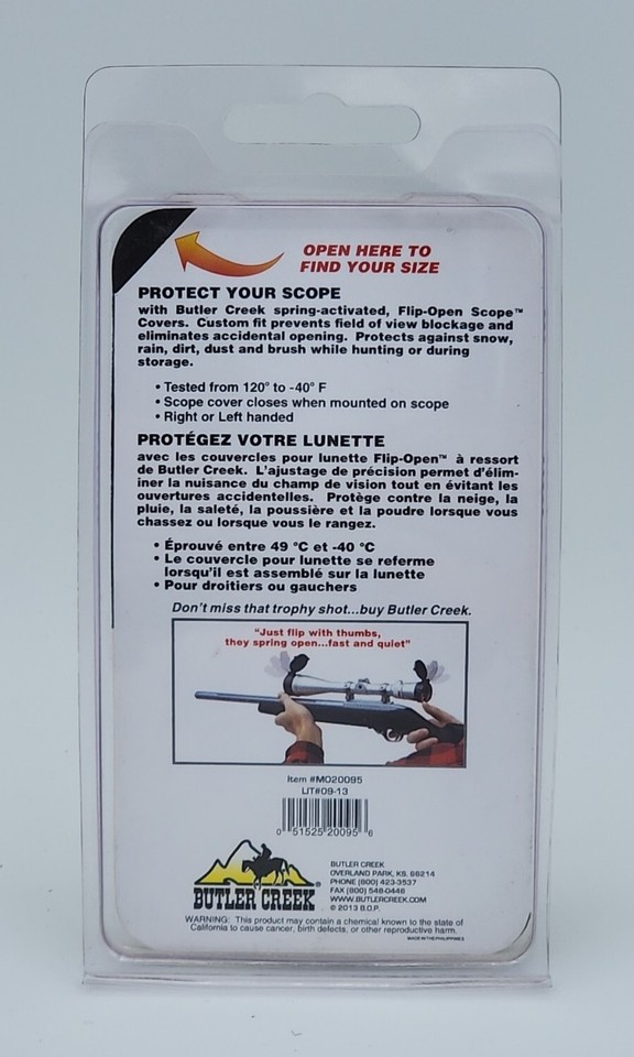 Butler Creek FLIP OPEN Eyepiece Scope Eye Piece Cover Sizes 09A 1.485 ...