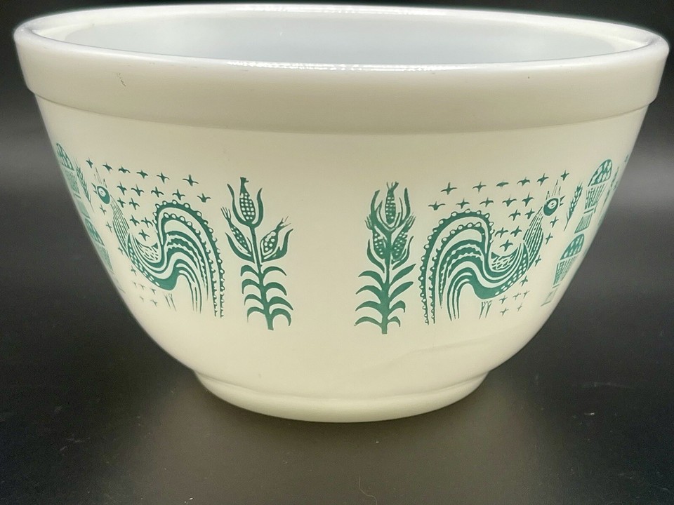 Vintage Pyrex Amish Butterprint Set of 3 Mixing Bowls Turquoise 401 402 ...