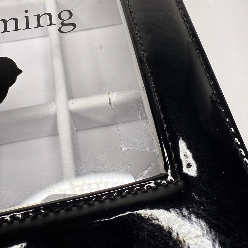 Nora Fleming Mini Charm Display Storage Case Box Black Vinyl Bird Logo ...