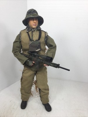 1/6 CUSTOM US ARMY / USMC MODERN SNIPER IN GHILLIE SUIT M-16 SNIPER ...