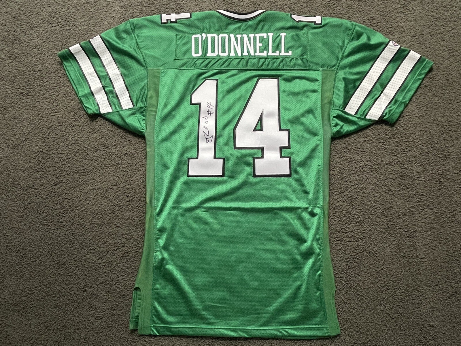 PRO CUT New York Jets SIGNED Neil O'Donnell Jersey Champion PRO LINE ...