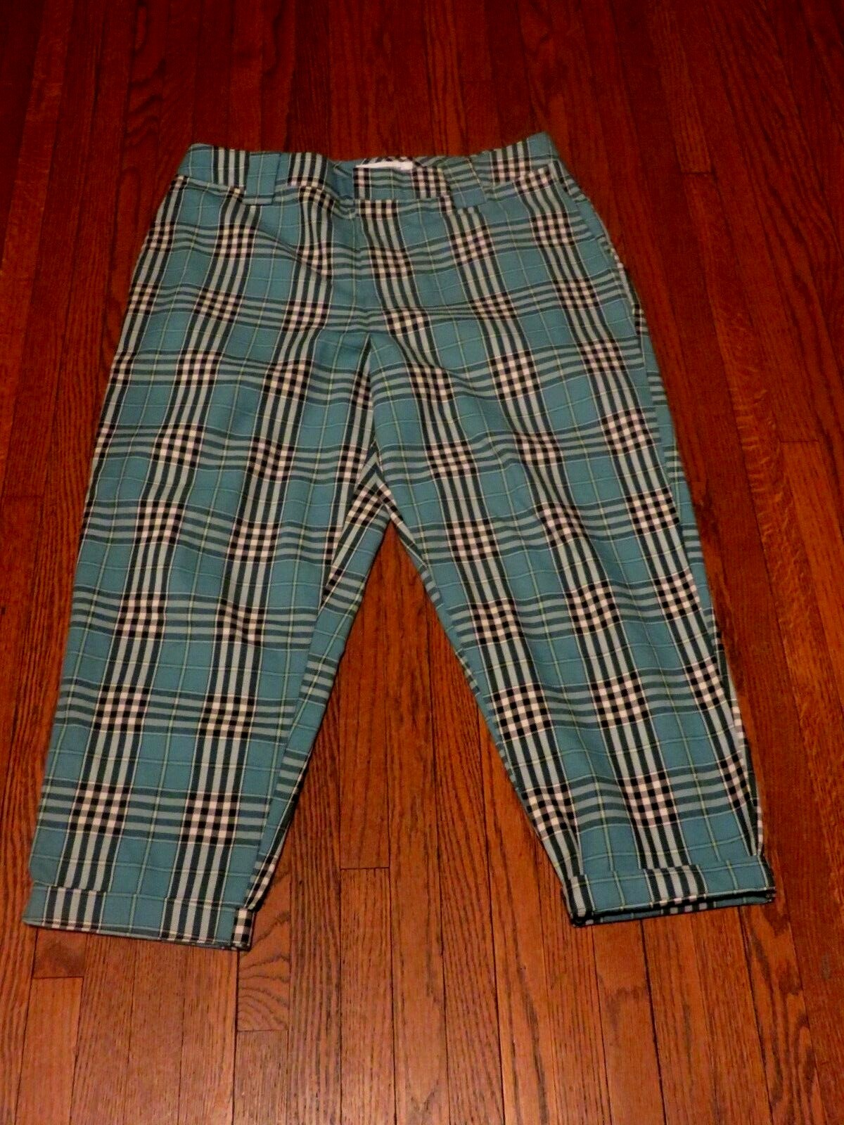 Men's Urban Outfitters UO Turquoise Plaid Work Pants … - Gem