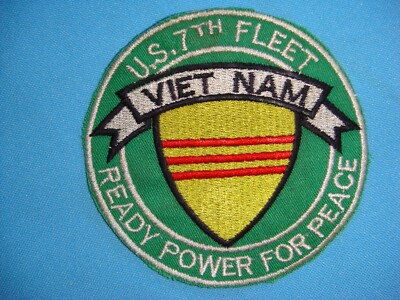 VIETNAM WAR PATCH, US NAVY 7th FLEET " READY POWER FOR PEACE " | eBay