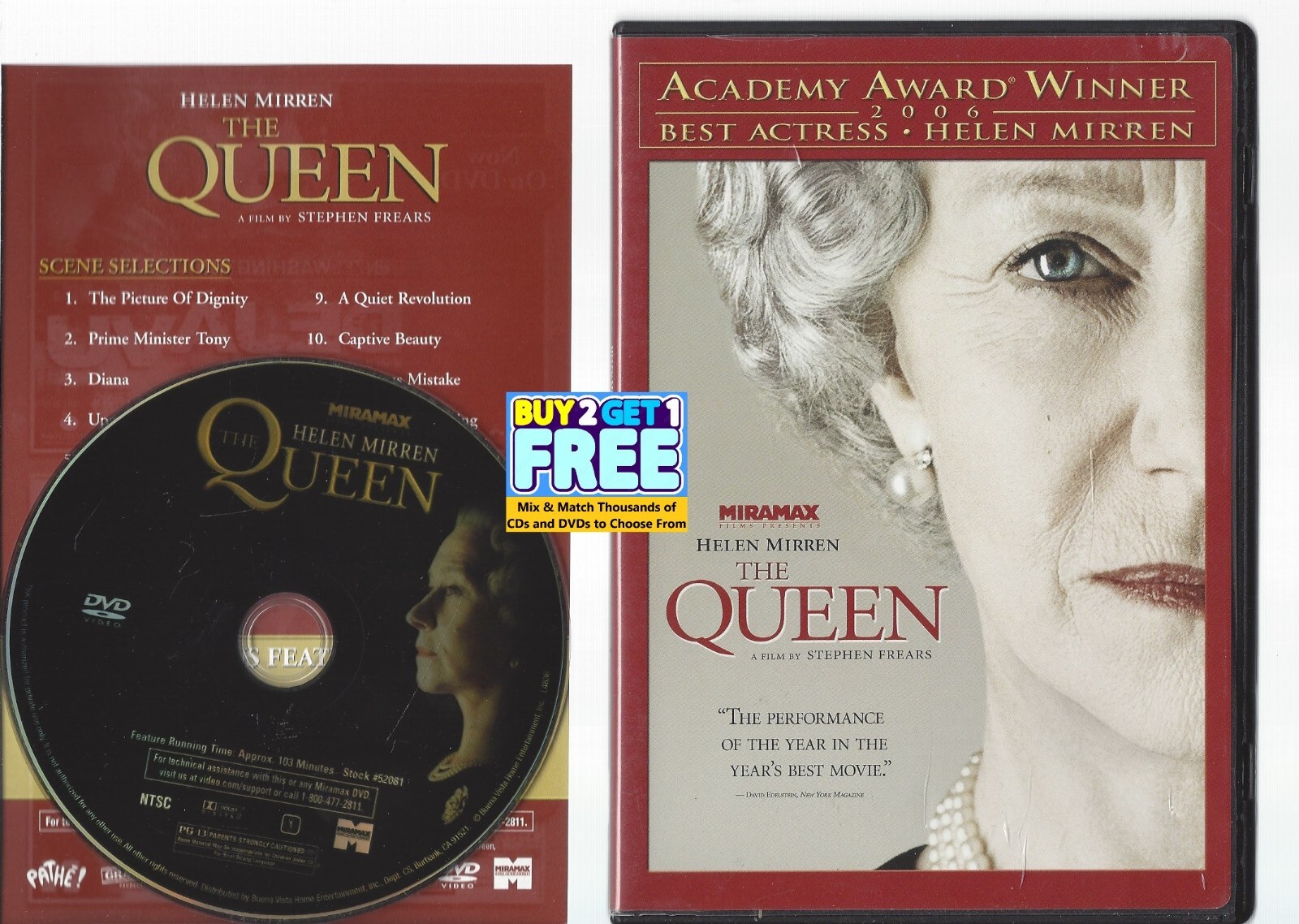 The Queen (DVD, 2007) Helen Mirren Michael Sheen Disc & Cover Art Only ...