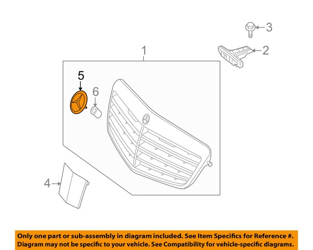 Mercedes MERCEDES-BENZ OEM E350 Grille Grill-Emblem Badge Nameplate ...
