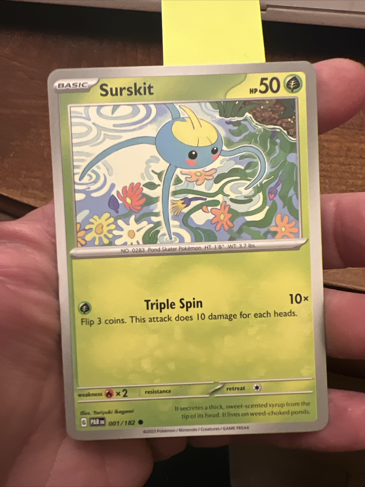 Pokemon Card NM Surskit Hp50 001/182 Basic 2023 | eBay