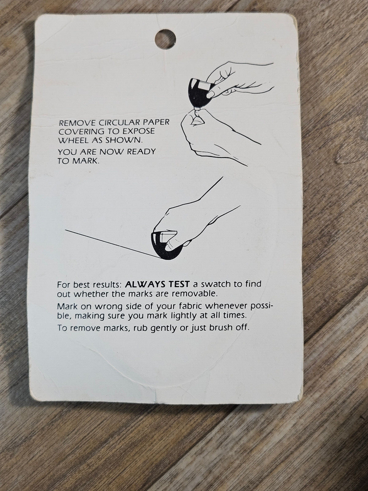 Vtg EZ International Quilting Chalk Wheel - Fine Line Fabric Marker ...