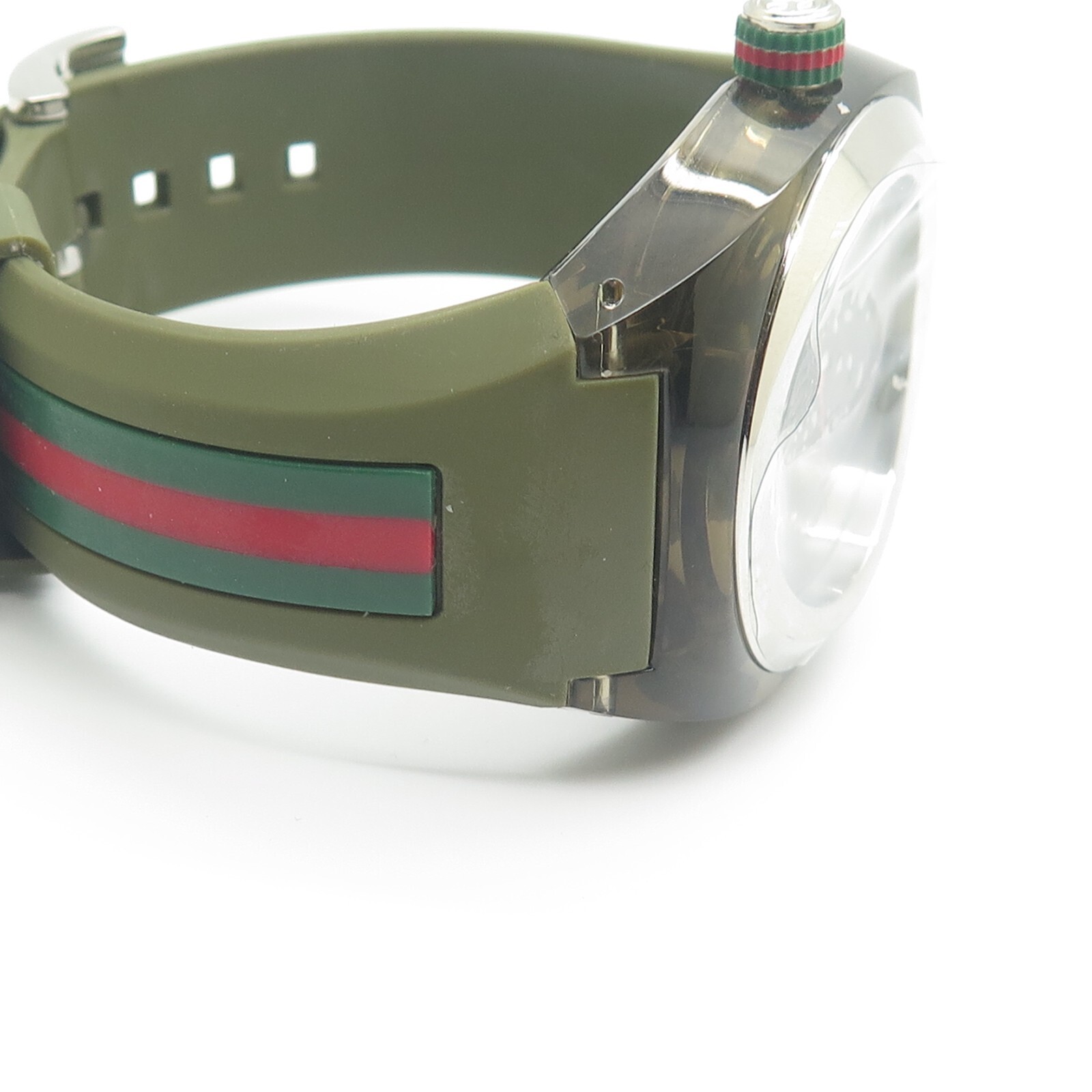 Gucci SYNC YA137106 Quartz 5ATM Green Rubber Analog Men's Watch | eBay