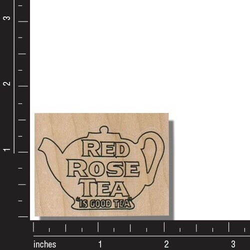 Mounted Rubber Stamp, Red Rose Tea Pot, Store, Food,Teapot,Drink Tea ...