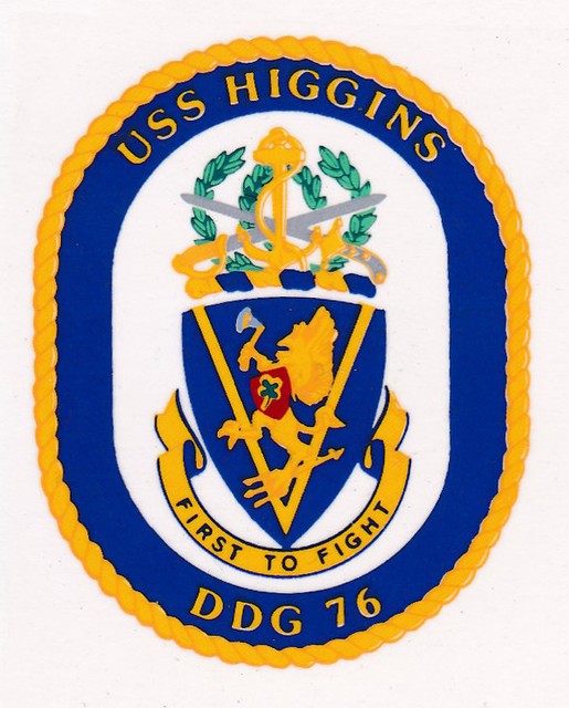 USN US NAVY USS HIGGINS DDG-76 DESTROYER SHIPS CREST LOGO CUSTOM MUG ...