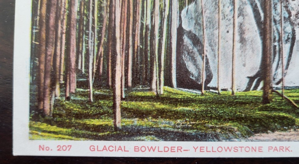 RARE, 1910 HAYNES YELLOWSTONE PARK POSTCARD No. 207, 100 SERIES-GLACIAL ...
