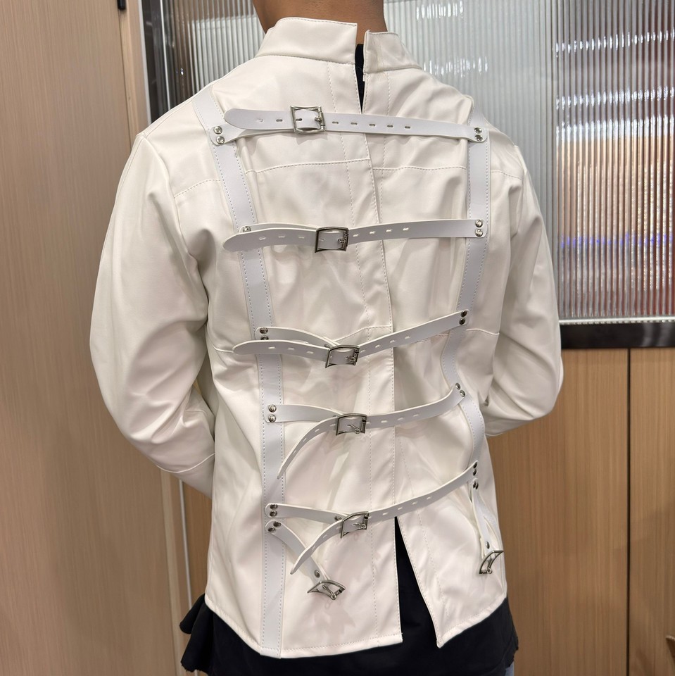 Asylum Straitjacket Straight Jacket Costume Body Harness Armbinder Clubwear UK | eBay UK