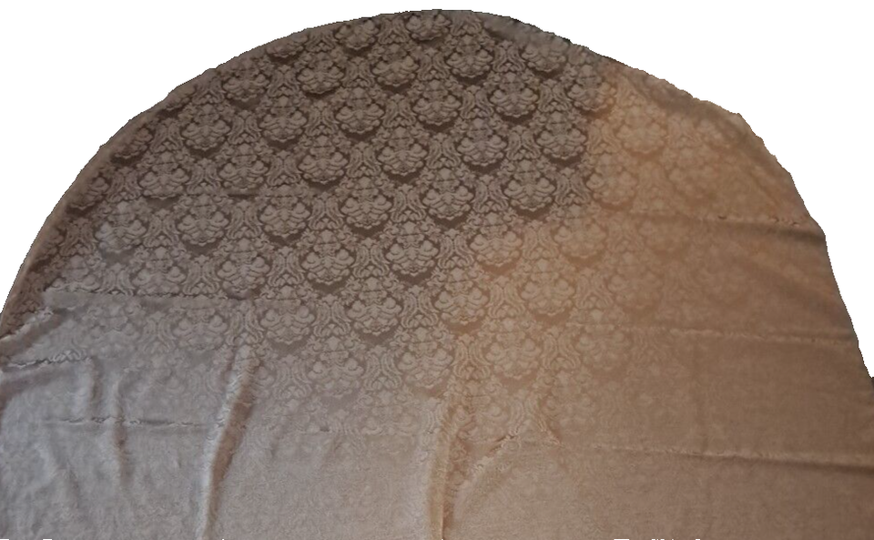 Gold Damask Tablecloth Oval Textured Floral Lotus Flower Event Party ...