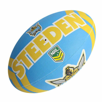 43556 GOLD COAST TITANS NRL LOGO KIDS SMALL MINI 11" FOOTBALL FOOT BALL ...