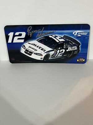 Nascar no drill Metal license plate, Ryan Newman #12 Alltel | eBay