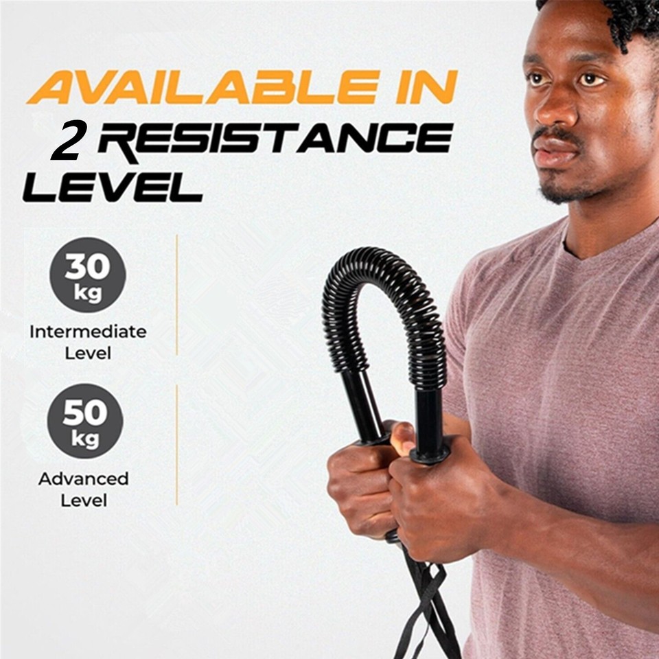 30KG + 50KG Power Twister Bar Set Upper Body Arms Strength Training ...