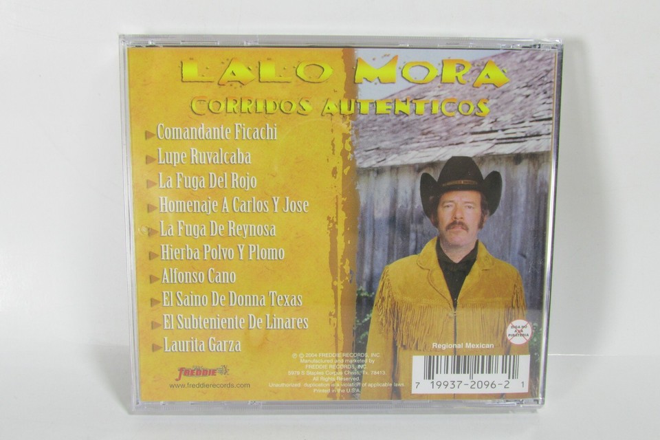 Lalo Mora - Cd - Corridos Autenticos - Latin Norteno Tex Mex Rare ...