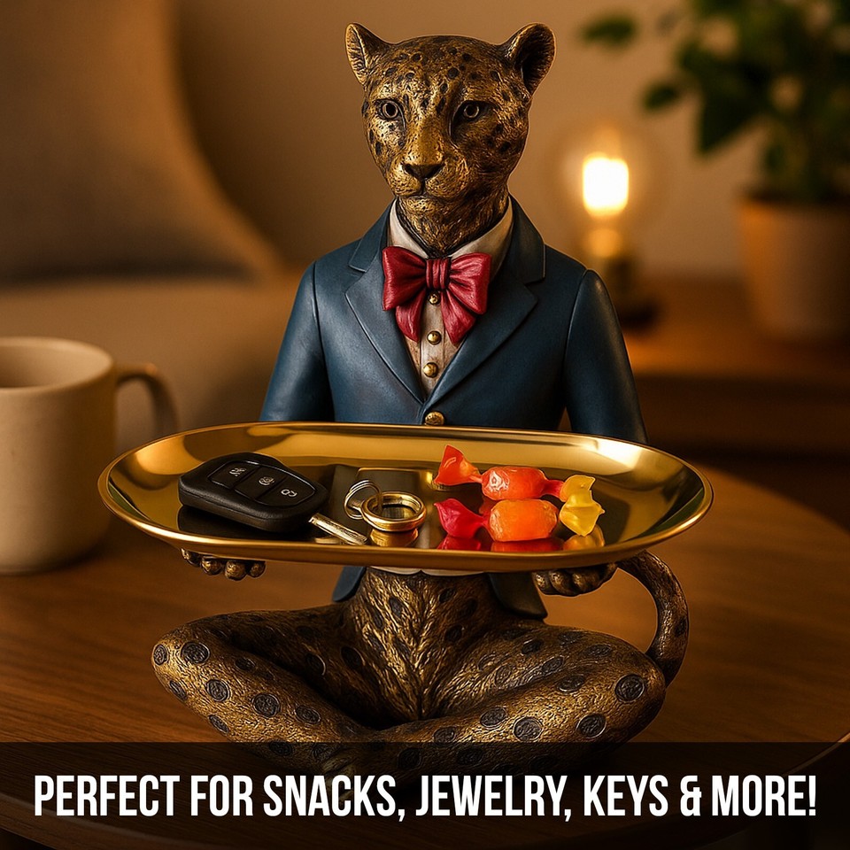SINT Modern Decor Resin Tiger Tray Statue Storage Suitable for Home ...