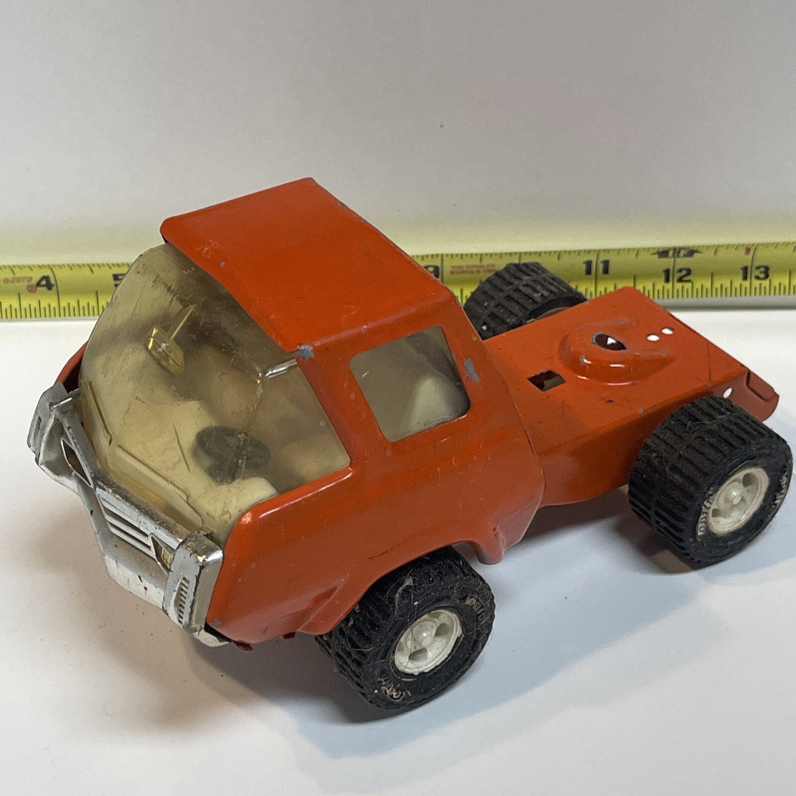 Vintage Tonka Mini Semi Cab Truck 4.5" Scale Model Pressed Steel Red ...