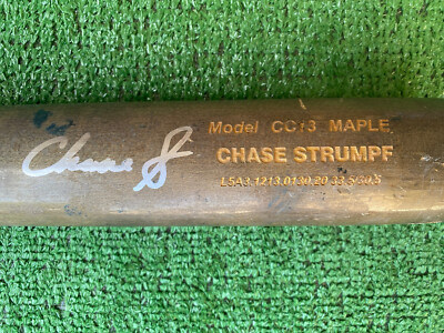 CHICAGO CUBS CHASE STRUMPF AUTOGRAPHED GAME USED BASEBALL BAT | eBay