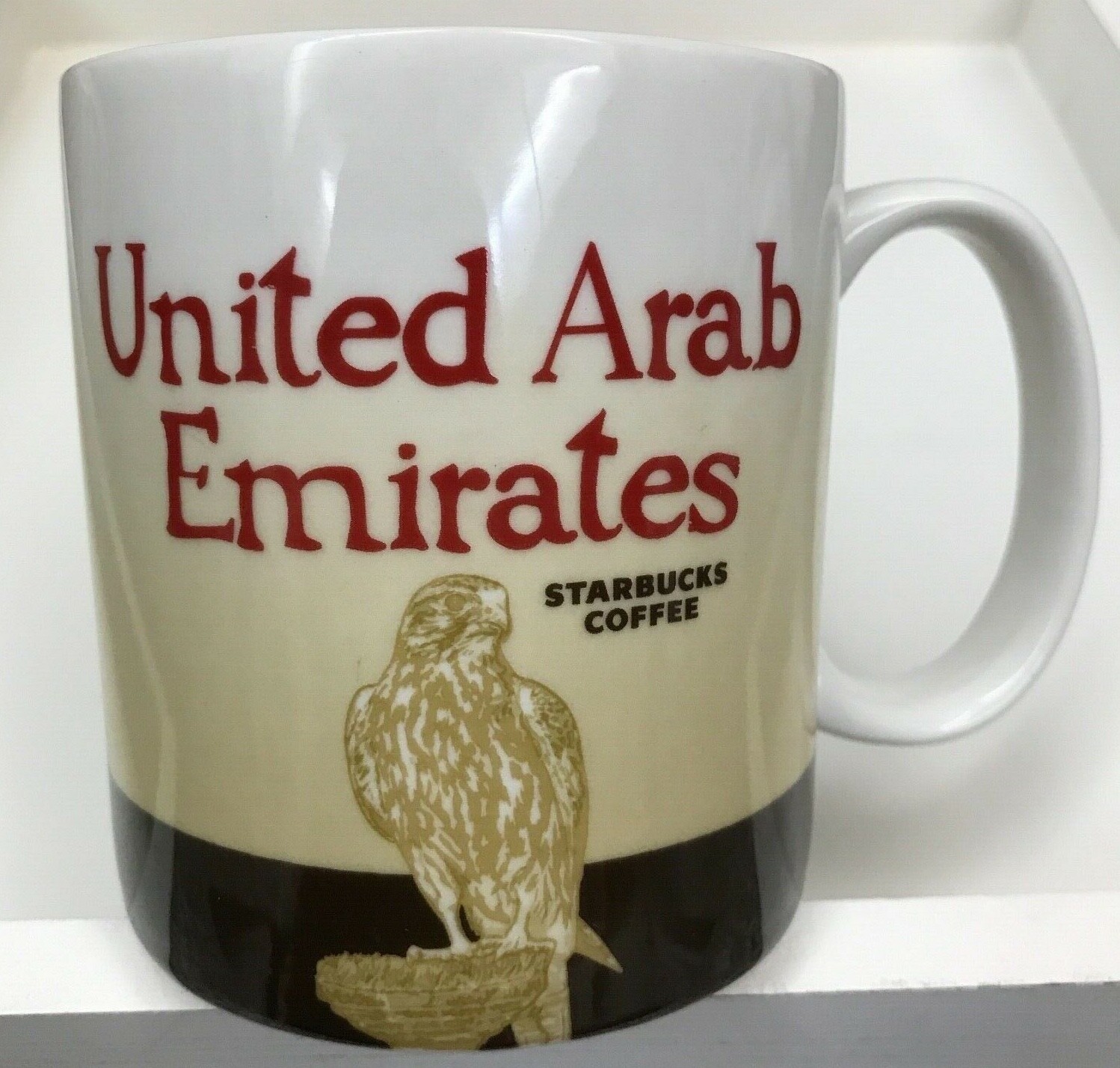 Starbucks Coffee Mug UNITED ARAB EMIRATES 16 oz. 2012 Falcon Bird of ...