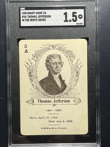 Cincinnati Game, President Thomas Jefferson, The White House SGC 1.5 ...
