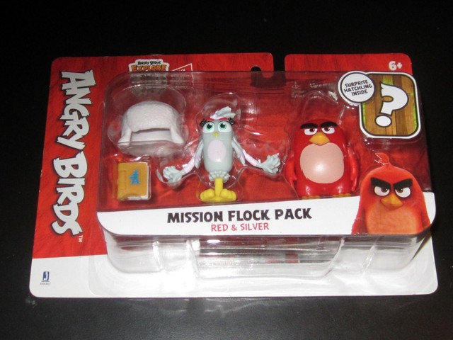 Angry Birds Mission Flock Pack Red Leonard Bomb Chuck and Silver ...