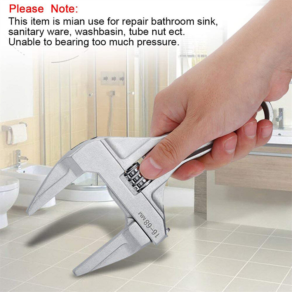 Adjustable Wrench Spanner Plumbing Tools Nut Sink Bathroom XL-Large ...