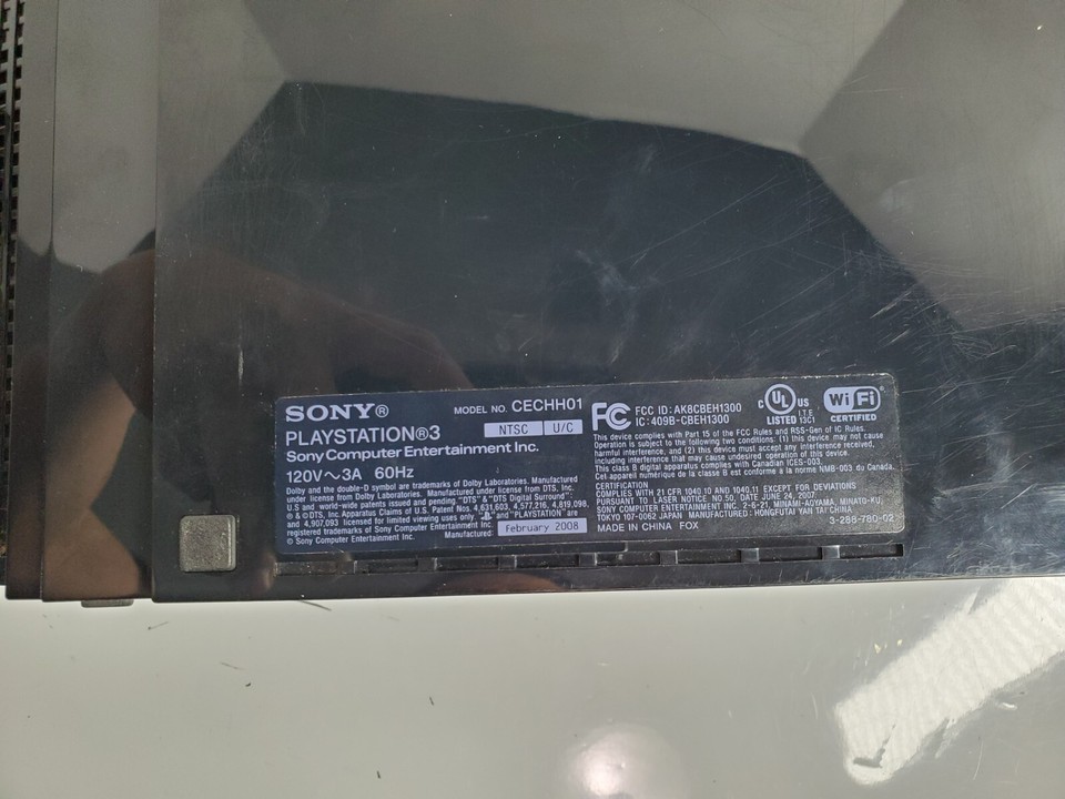 BROKEN Sony Playstation 3 PS3 Fat Console CECHH01 - Repair/Parts ...