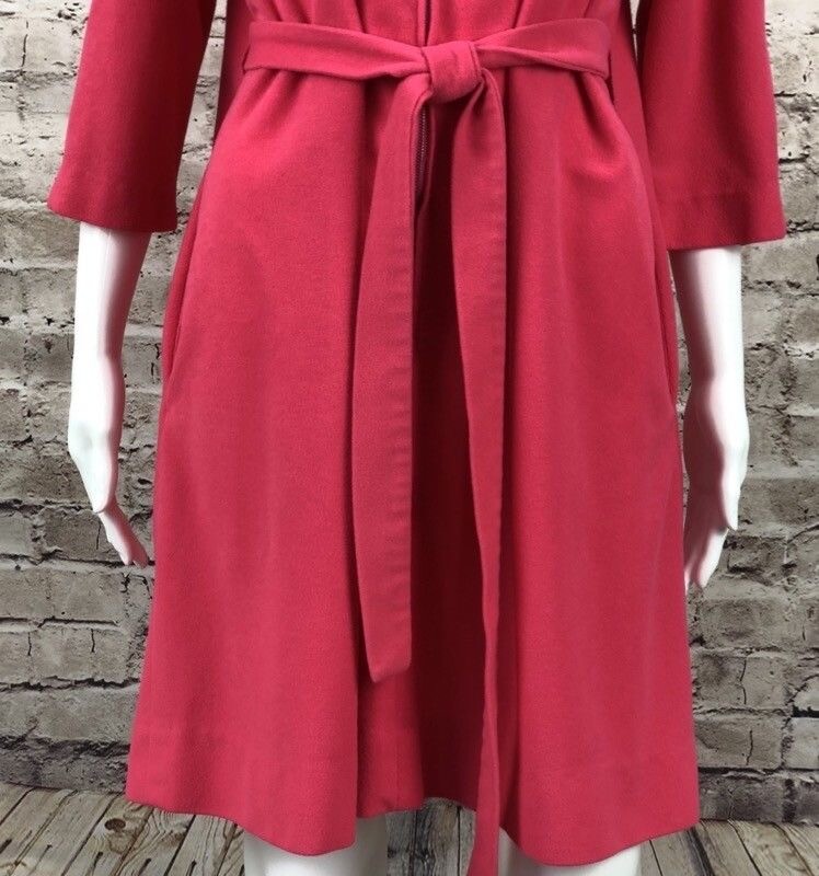 Peer Womens Vintage Robe Size 12 Pink 60s 70s Jewel Button House Coat ...